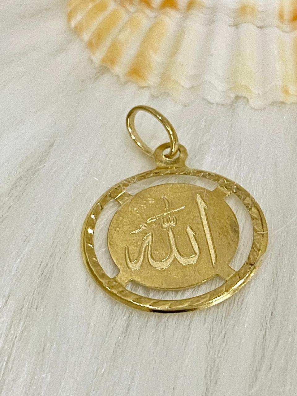 gold rate uaeReal Gold Allah Pendant 18k 1.32 gms