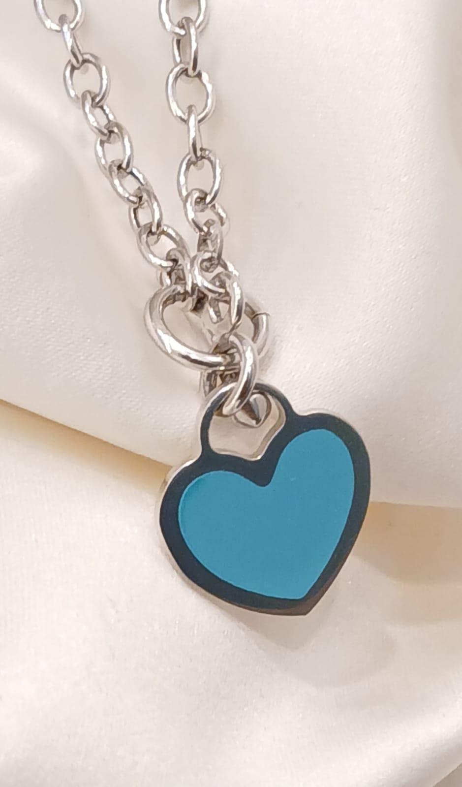 Real Silver Heart Necklace 925(10.72 gms)